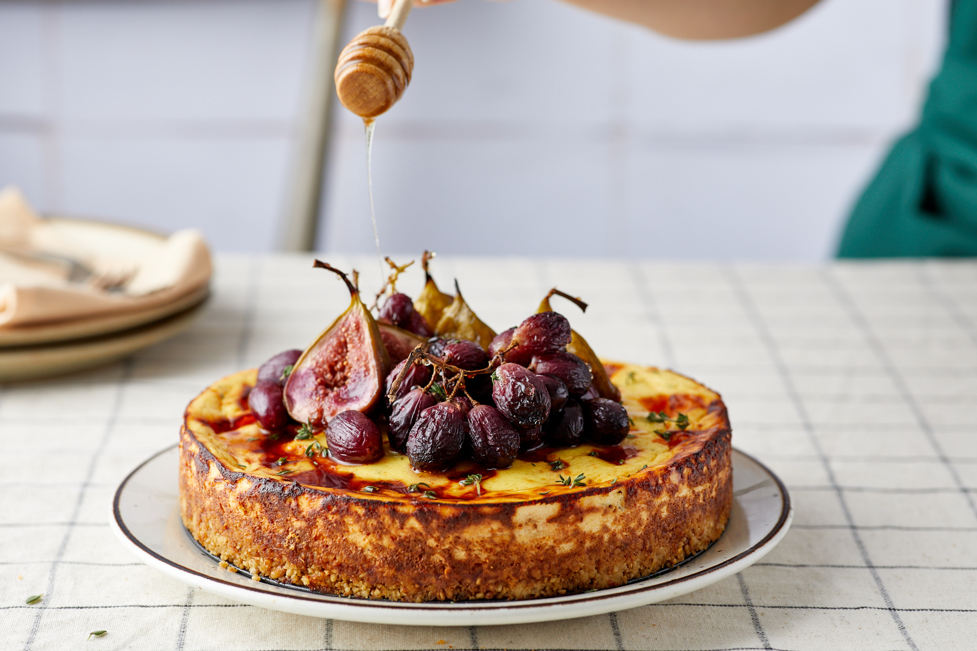 Red Fox Cheesecake with Grapes and Figs - Belton Farm