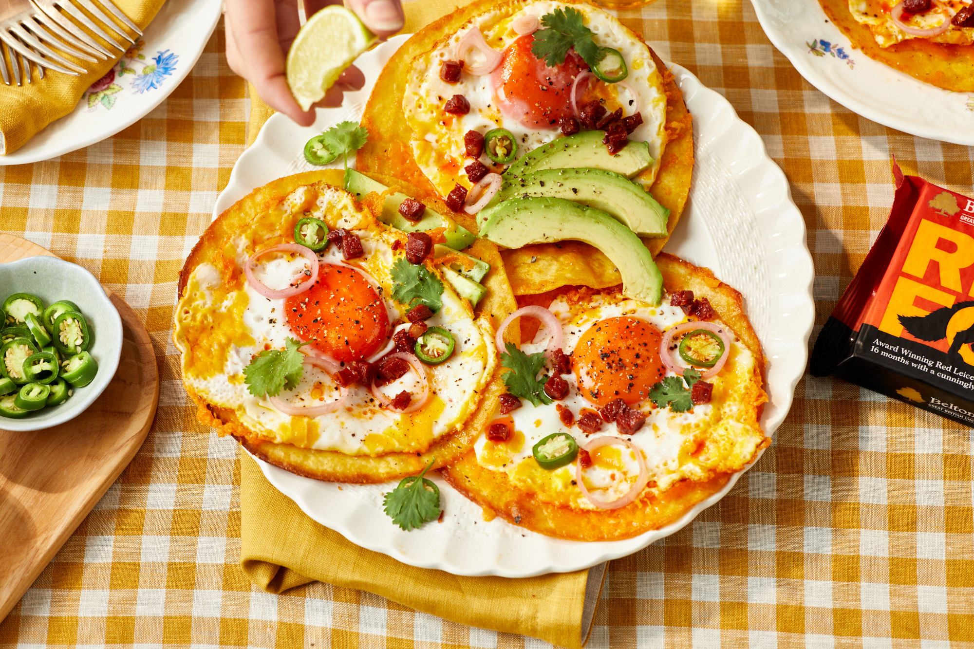 Red Fox Breakfast Tacos, with a Red Fox cheese crust - Belton Farm